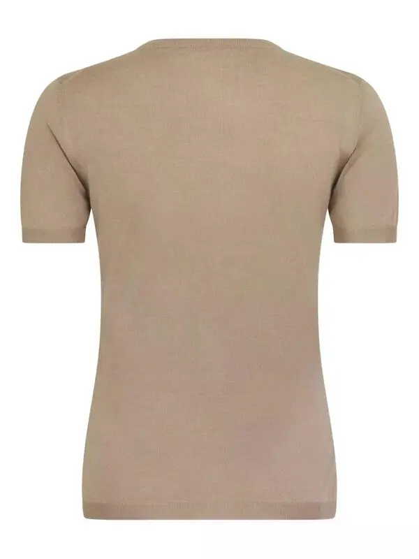 Malo Short-sleeve Fine-knit Top