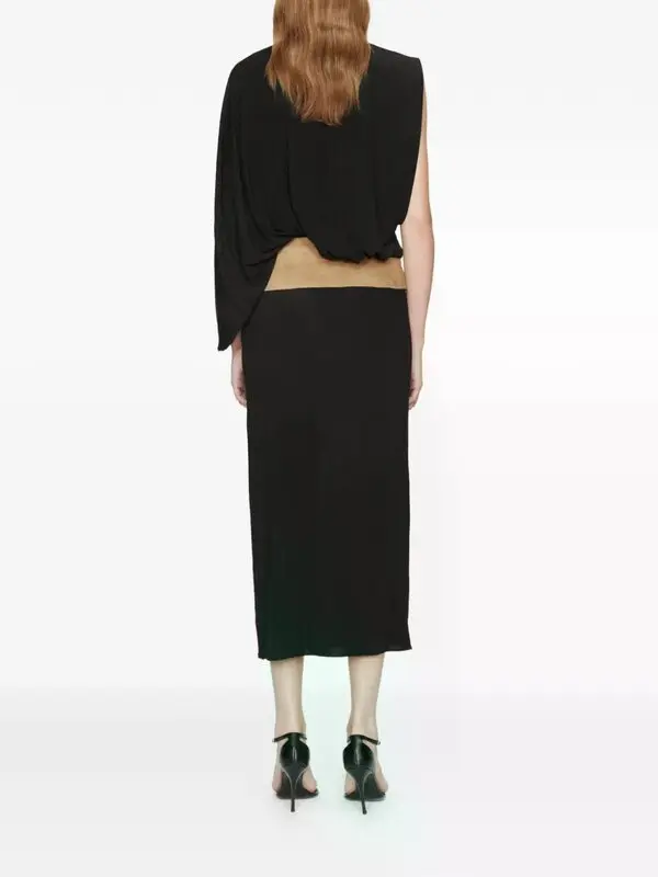 Christopher Esber Contour Suede Swaddle Midi Dress