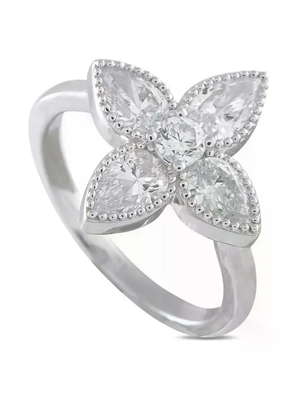 LB EXCLUSIVE Diamond Flower Ring - Silver