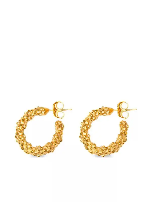 NASSIMOTO Quinn Textured Hoop Earrings - Gold
