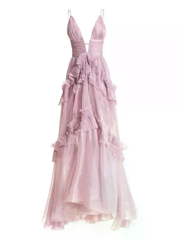 MARIA LUCIA HOHAN Yarinna Ruffled Asymmetrical Dress - Pink