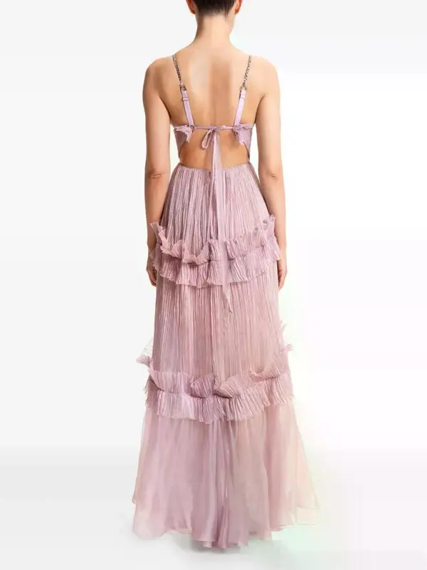 MARIA LUCIA HOHAN Yarinna Ruffled Asymmetrical Dress - Pink