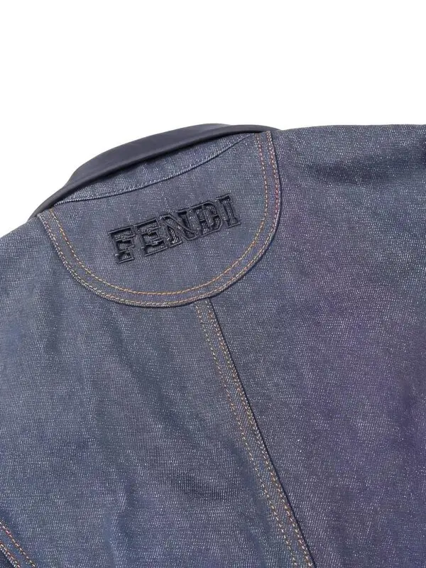 Fendi 2010's Logo Denim Jacket