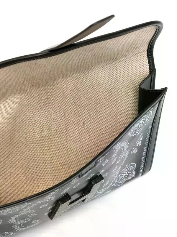 Hermès Bandana Jige Clutch - Black