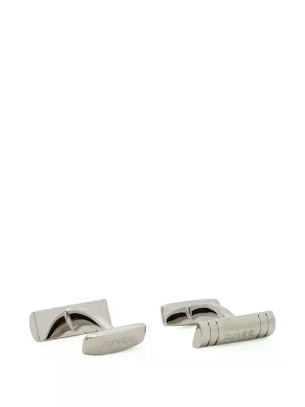 BOSS Logo-engraved Cufflinks - Silver