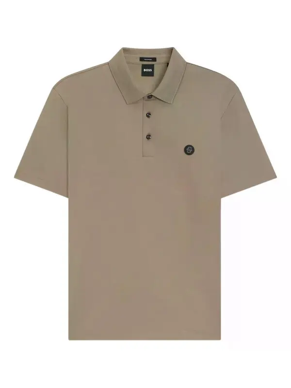BOSS Logo-plaque Polo Shirt - Neutrals