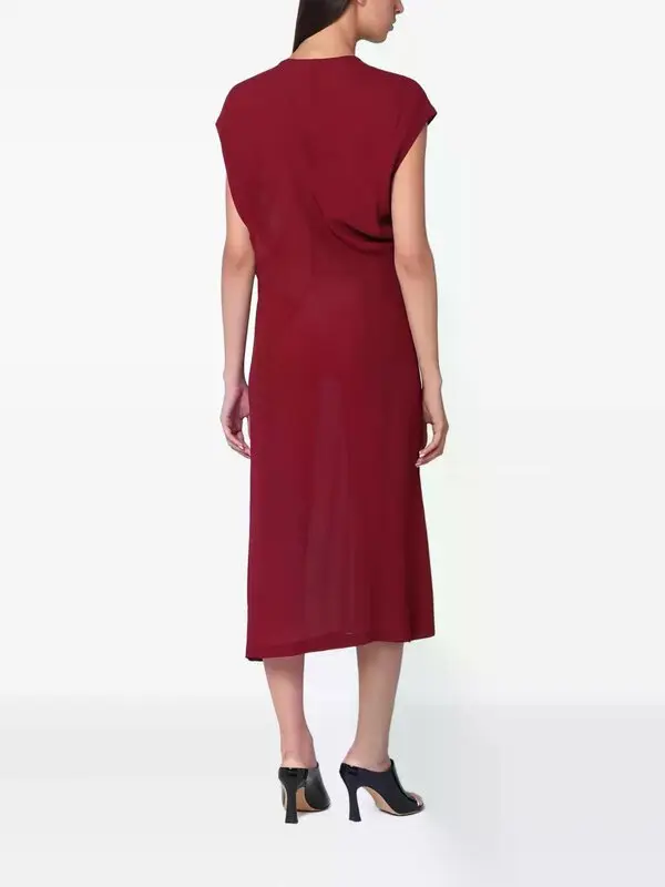 6397 S-curve Midi Dress - Red
