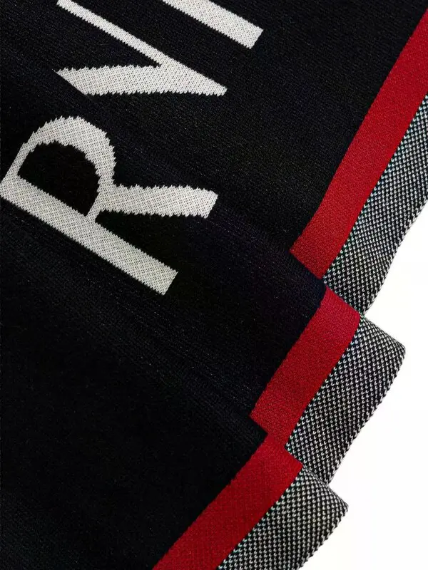 Armani Exchange Stripe-detail Scarf - Blue