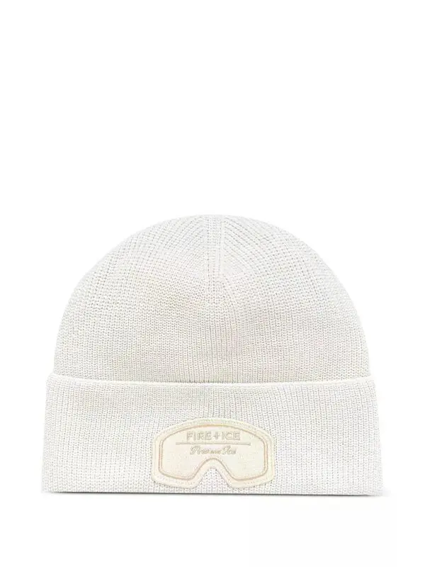 Bogner Goggle Patch Beanie - White