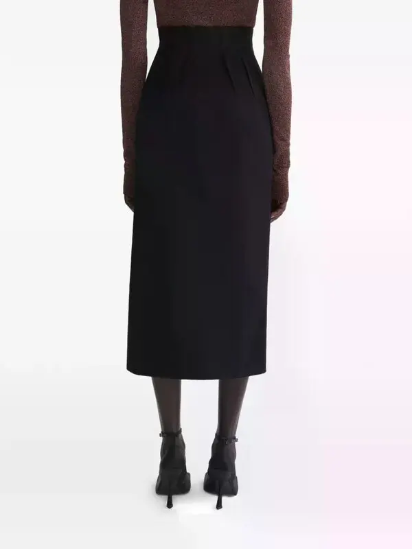 MUGLER Slit High-waisted Skirt - Black