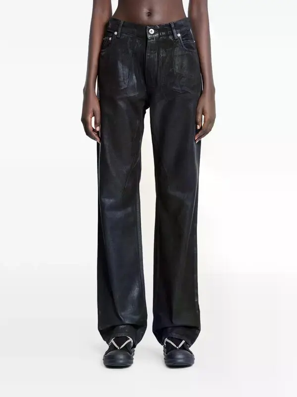 Rick Owens Granbury Overdyed Foil Jeans