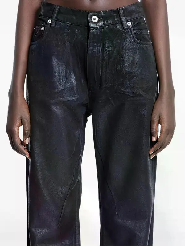 Rick Owens Granbury Overdyed Foil Jeans