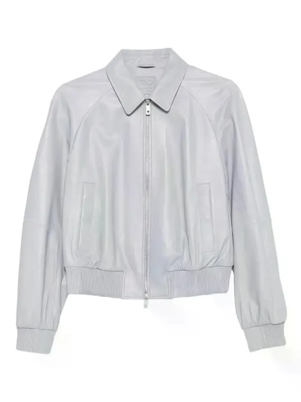 DESA 1972 Zip Leather Jacket - Grey