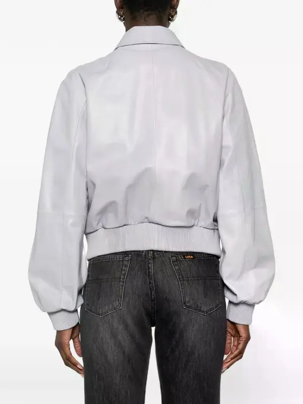 DESA 1972 Zip Leather Jacket - Grey