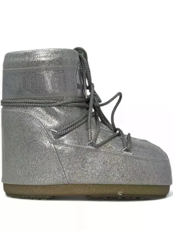 Moon Boot Icon Low Glitter Boots - Silver