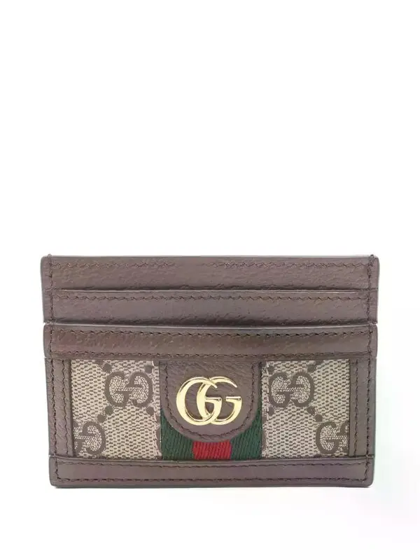 Gucci 2020s Ophidia Gg Supreme Card Case - Brown