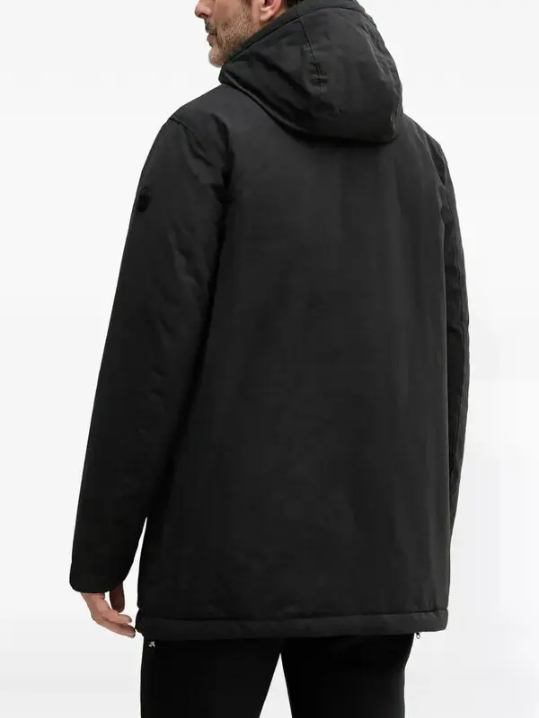 COLMAR Hooded Logo-patch Jacket - Black