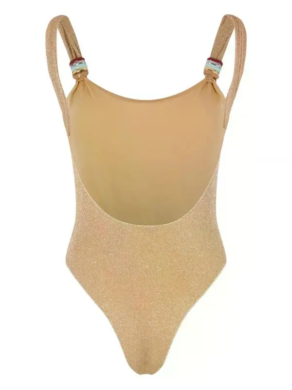 Oseree Decorative Rings One-piece Swimsuit - Gold