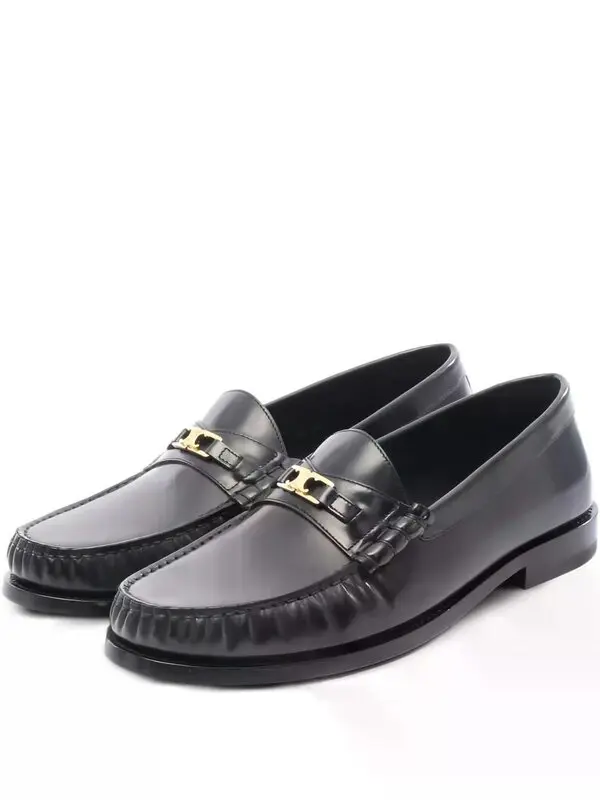 Celine 2020s 15 Triomphe Leather Loafers