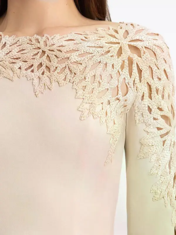 GEMY MAALOUF Beaded-neckline Gown