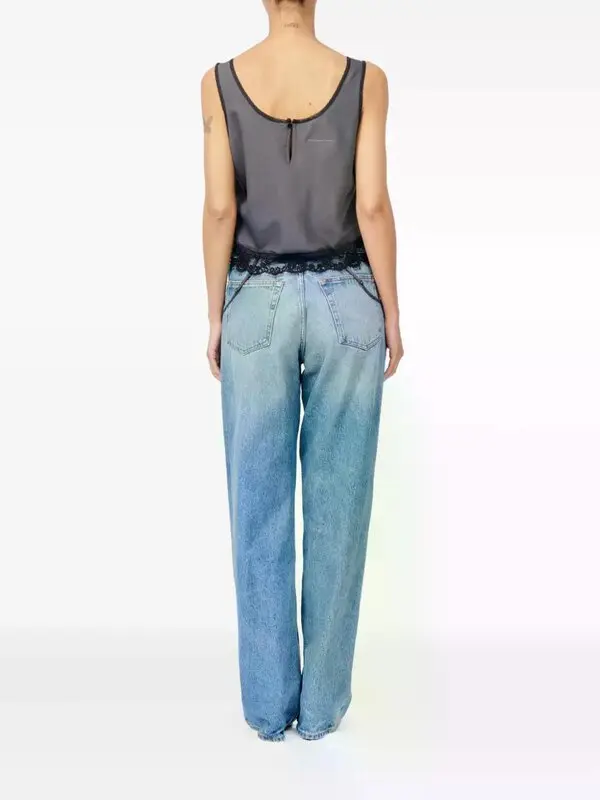 MAISON MARGIELA Lace-trimmed Top - Grey