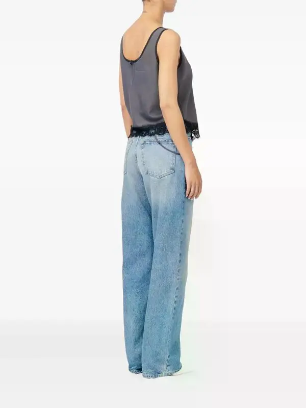 MAISON MARGIELA Lace-trimmed Top - Grey