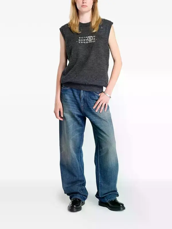 MAISON MARGIELA Numeric Logo Knitted Vest