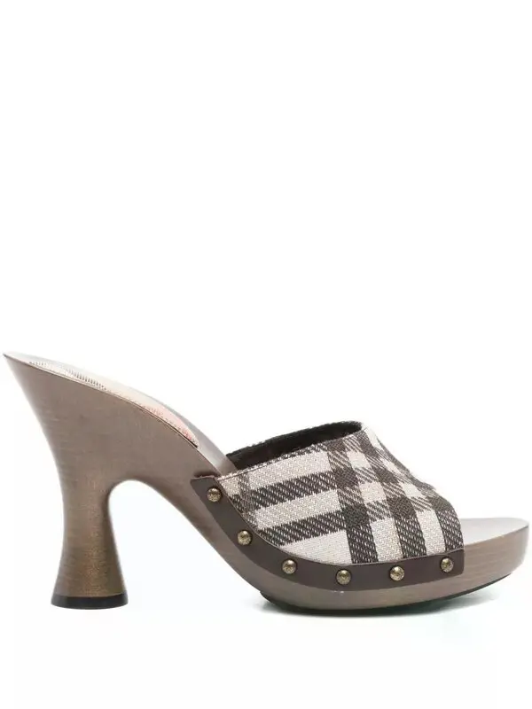 Burberry Studded Check Pattern Sandals