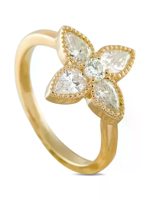 LB EXCLUSIVE Diamond Flower Ring - Gold