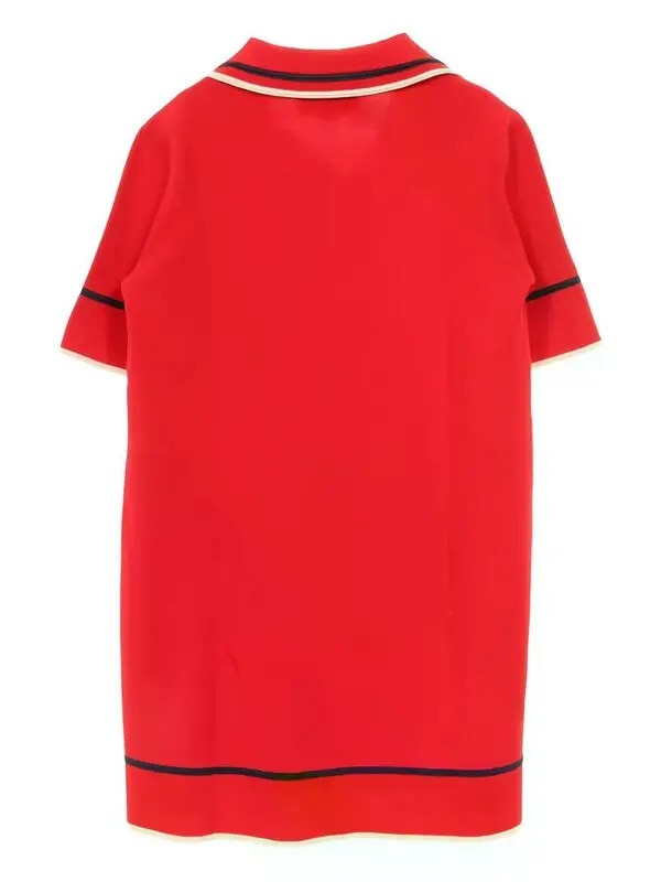 Gucci Knitted Short-sleeve Polo Dress