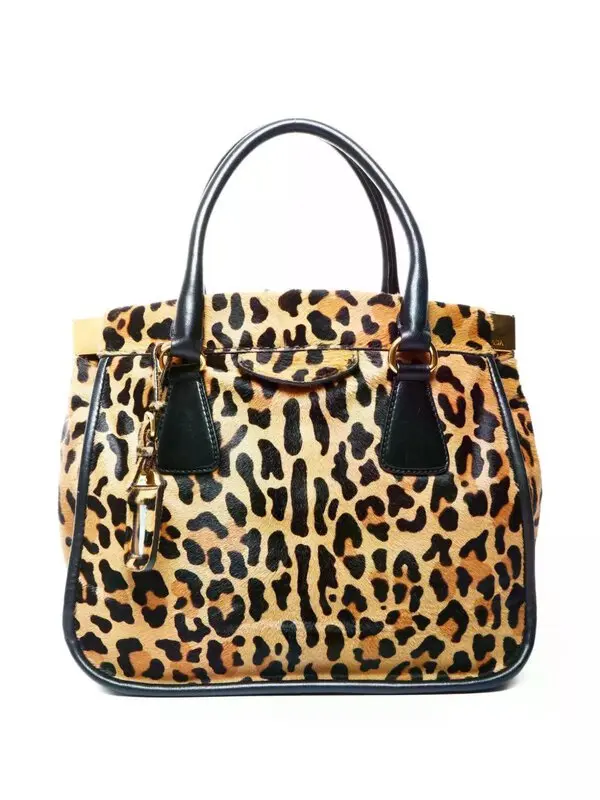 Prada Leopard Print 2way Bag - Brown