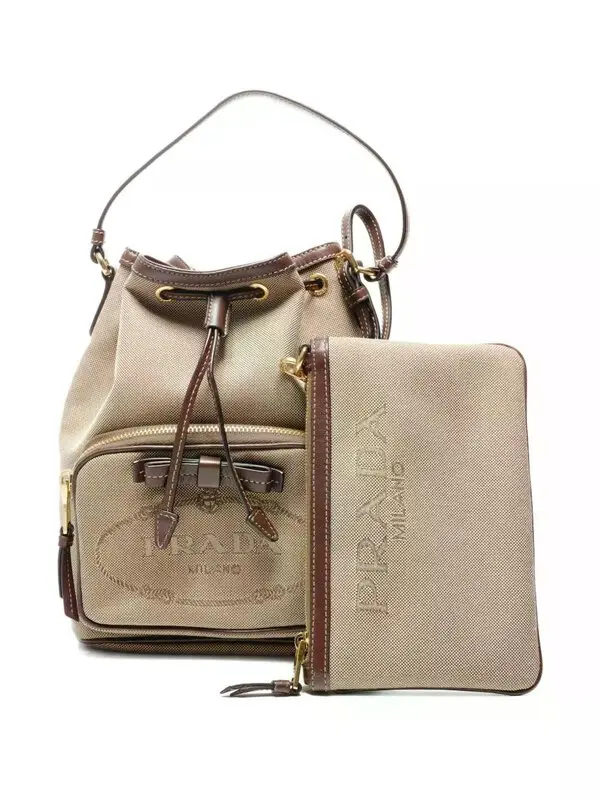 Prada 2010s Jacquard Logo Bag
