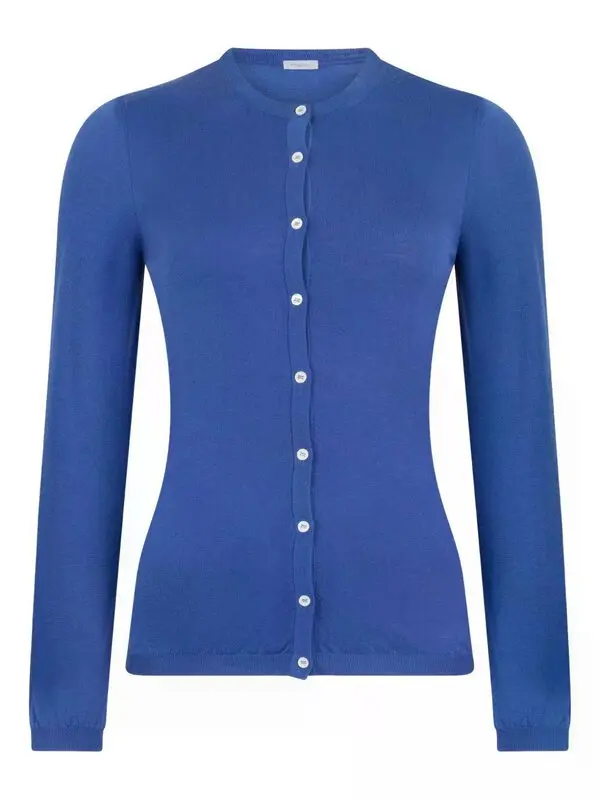 Malo Crew-neck Cardigan - Blue