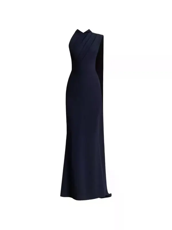 GEMY MAALOUF Padded Shoulder Maxi Dress