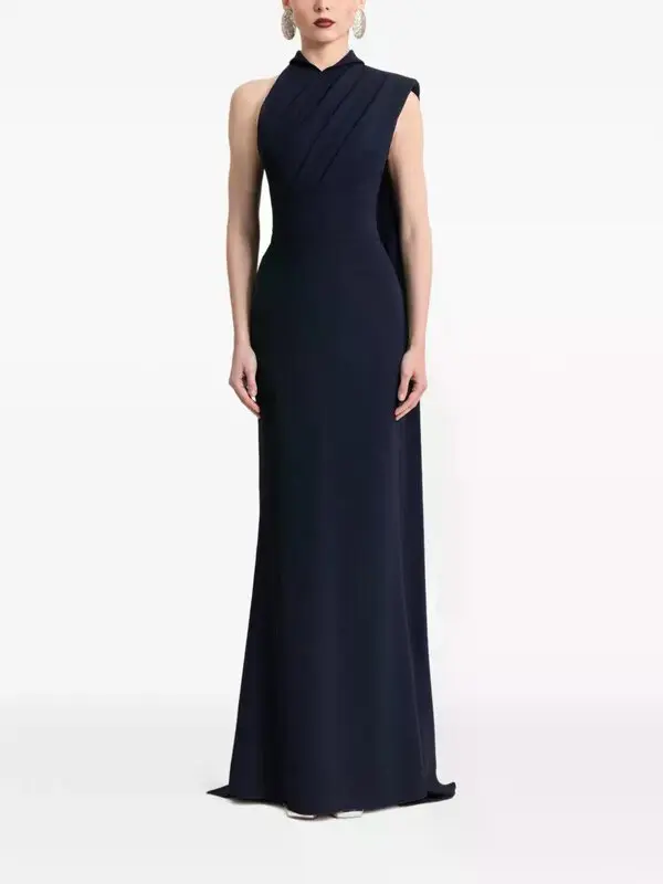 GEMY MAALOUF Padded Shoulder Maxi Dress