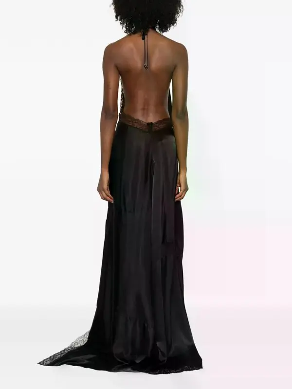Vetements Lace Asymmetric Maxi Dress