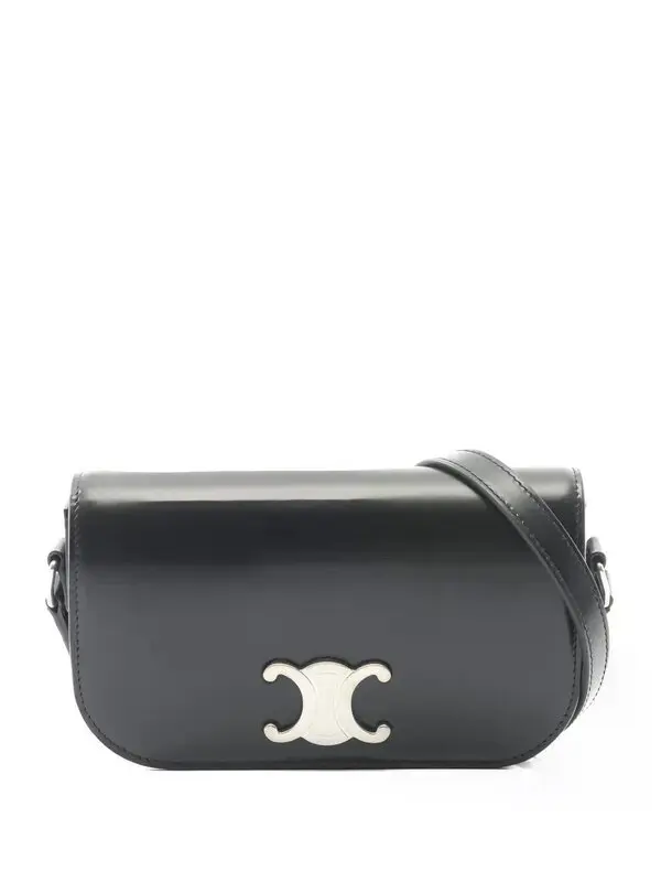 Celine Triomphe Leather Shoulder Bag