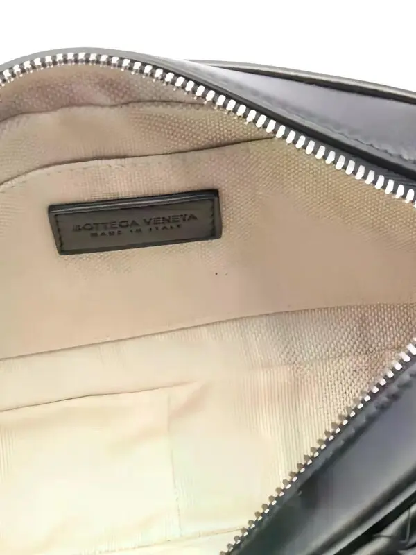 Bottega Veneta Intrecciato Leather Shoulder Bag - Black