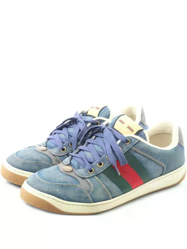 Gucci 2000s Screener Web-detail Sneakers - Blue