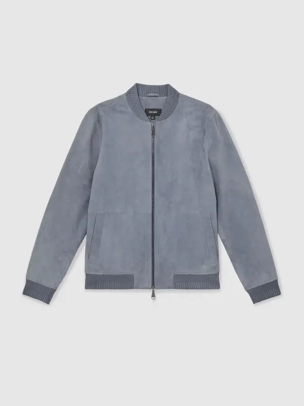REISS Burnham Suede Bomber Jacket