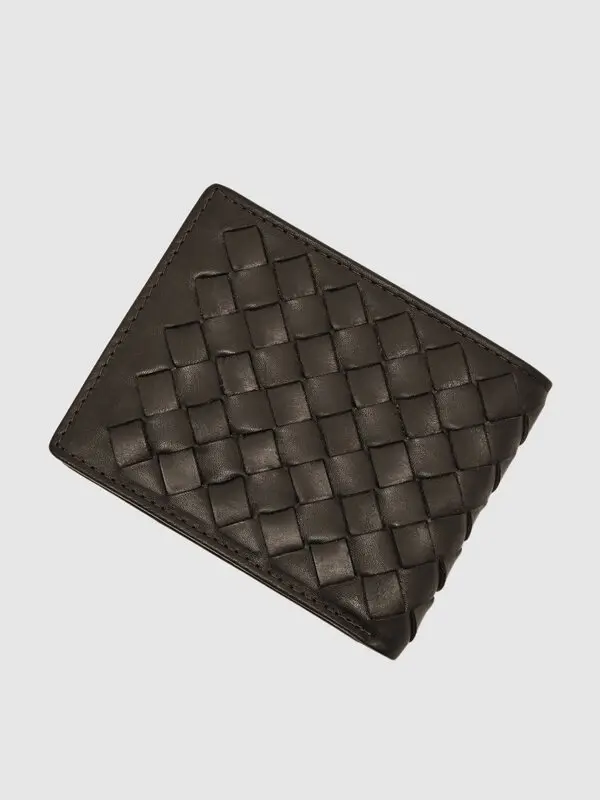 REISS Elton Leather Large Lattice-effect Wallet
