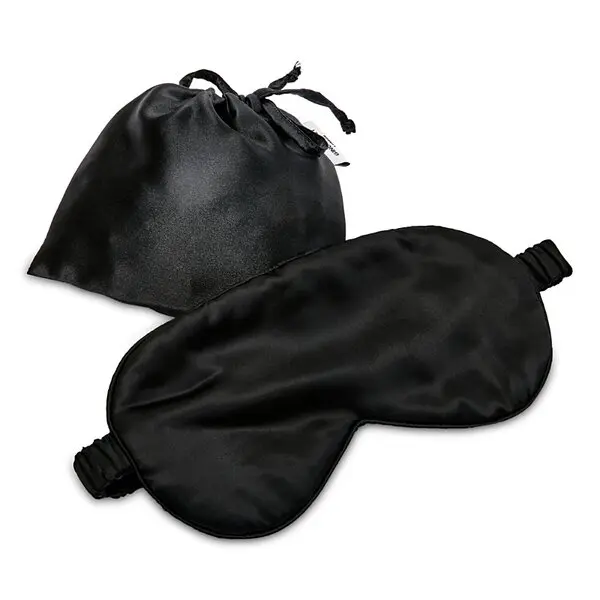 Gingerlily Silk Eye Mask With Pouch - Black