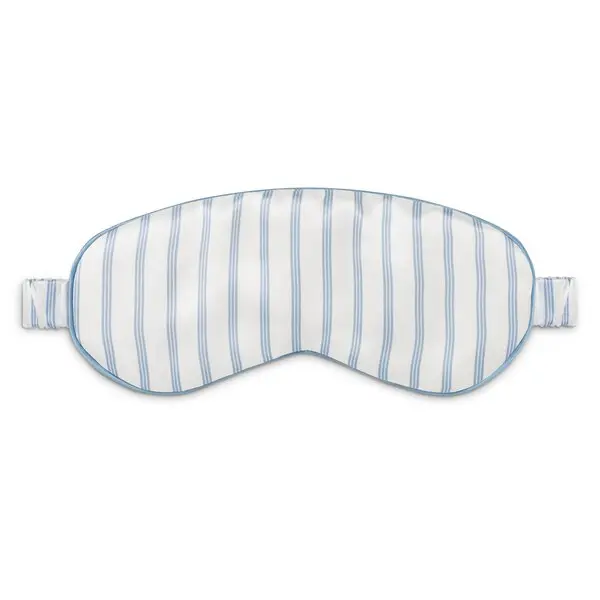 Gingerlily Silk Ticking Eye Mask With Pouch
