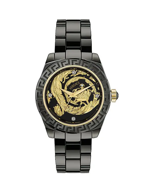 Versace Dv One 20th Anniversary Limited Edition Watch, 40mm - Black/black