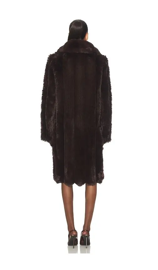 Nbd Nadia Faux Fur Coat - Chocolate