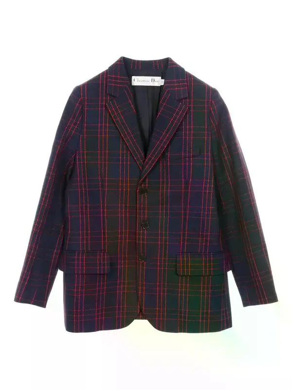 Dior 2010s Check-pattern Blazer