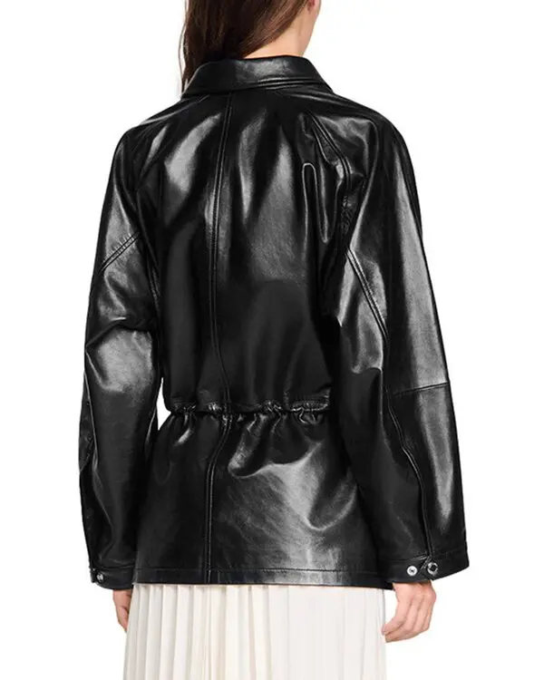 Sandro Leather Ashley Jacket