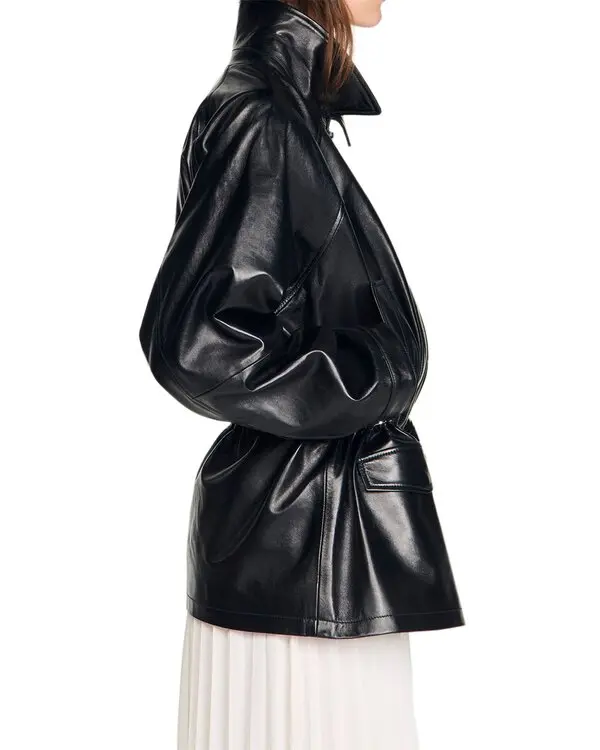 Sandro Leather Ashley Jacket