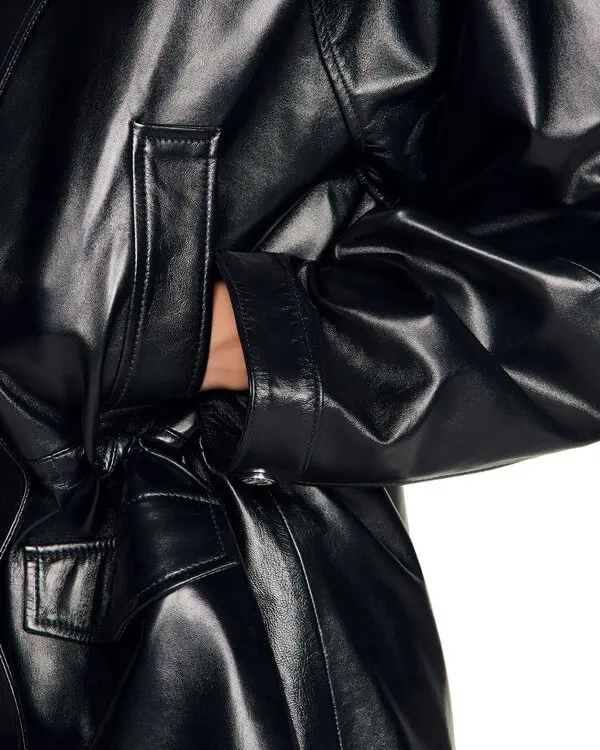 Sandro Leather Ashley Jacket