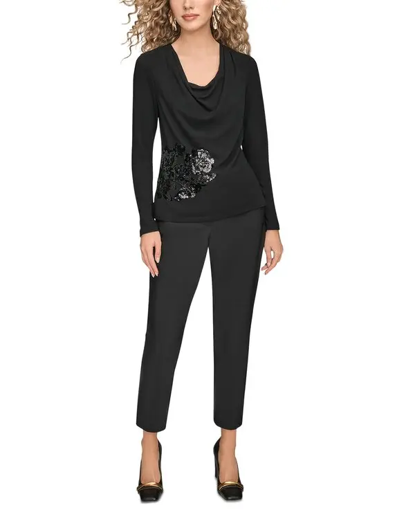 Donna Karan New York Embellished Top - Black